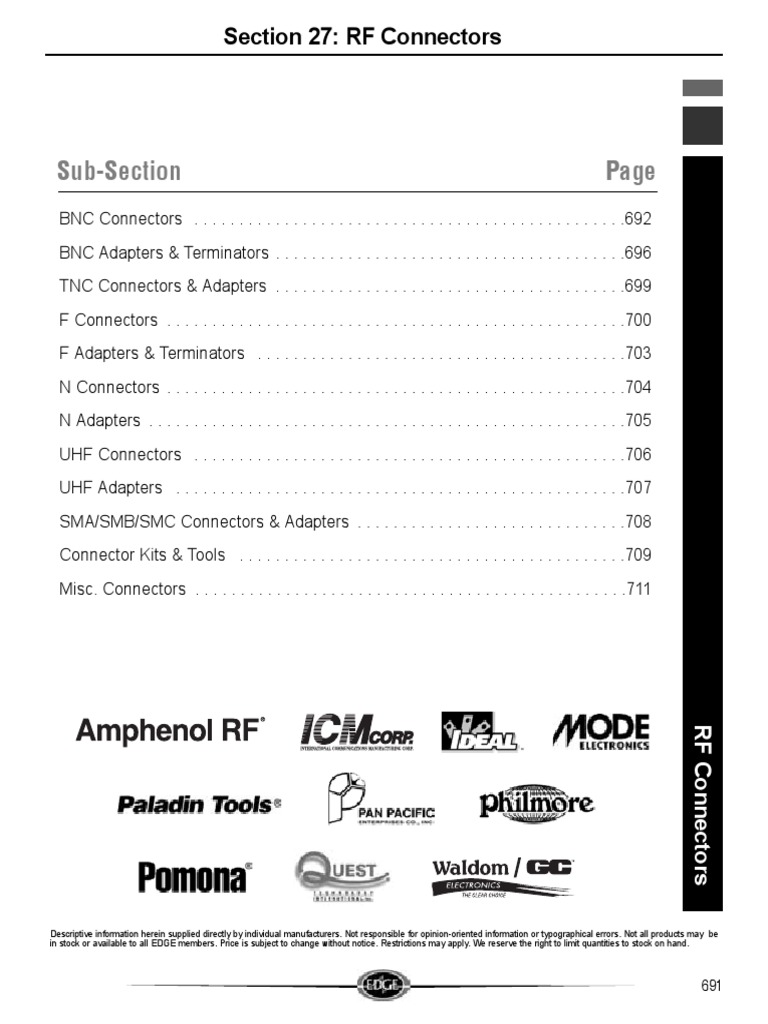 27 Rfconnectors | PDF | Electrical Connector | Coaxial Cable