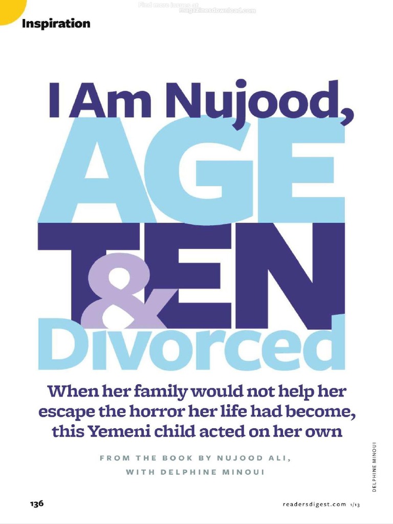 I Am Nujood, Age 10 and Divorced | PDF