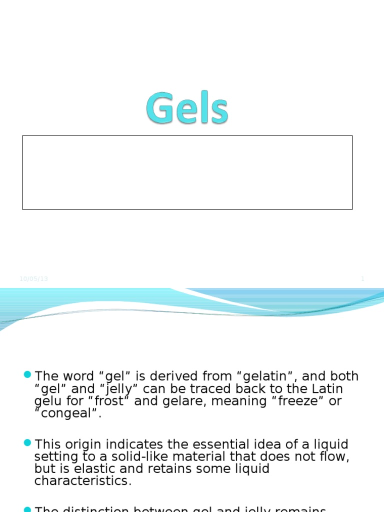 Gel Formation and Types | PDF | Gel | Colloid