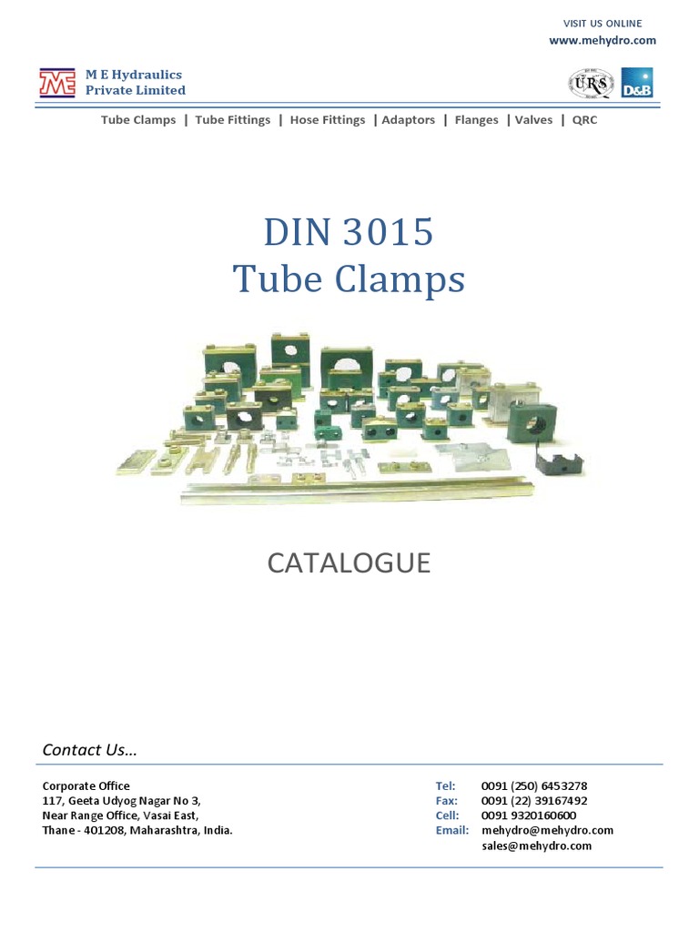 ME Pipe Clamp - Catalogue | PDF | Pipe (Fluid Conveyance) | Screw