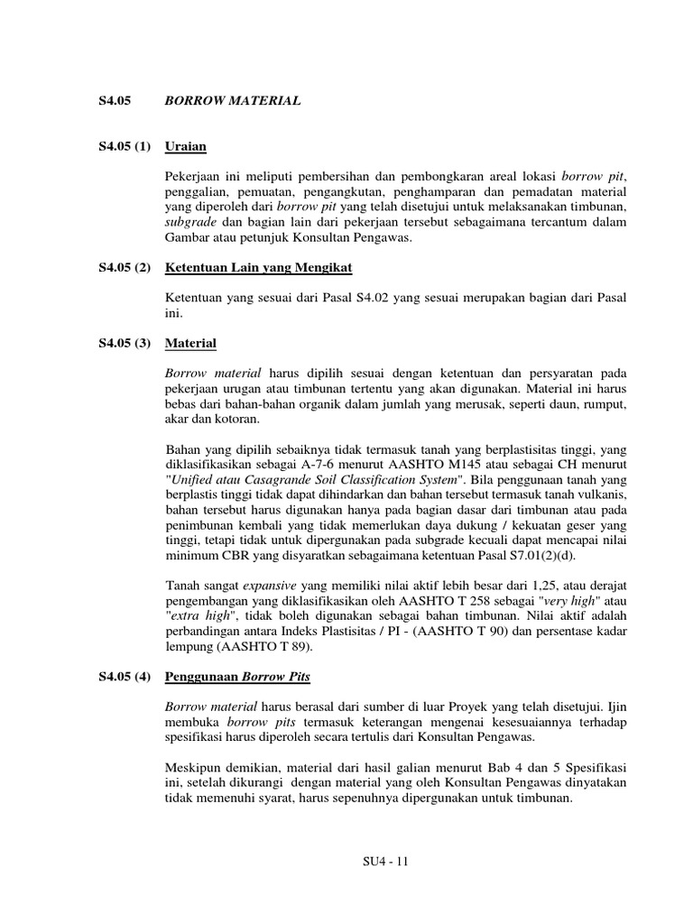 Spek Borrow Material | PDF