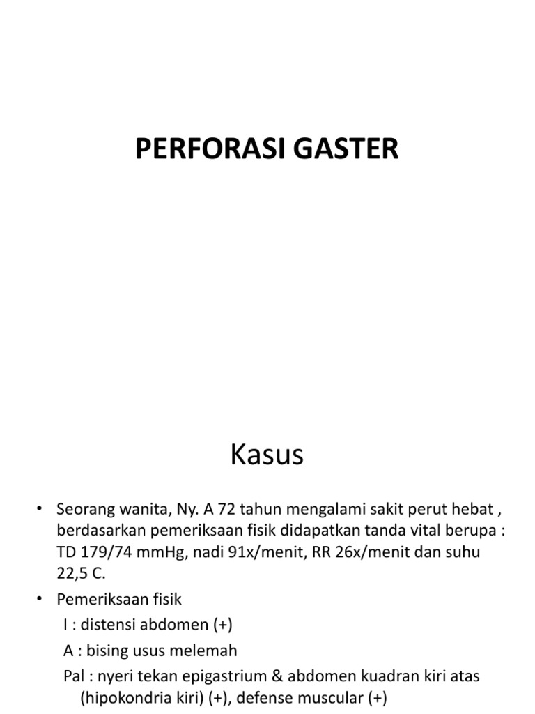 Perforasi Gaster | PDF