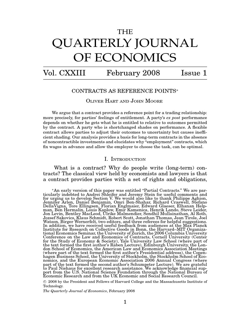 Hart Moore 2008 | PDF | Bargaining | Market (Economics)