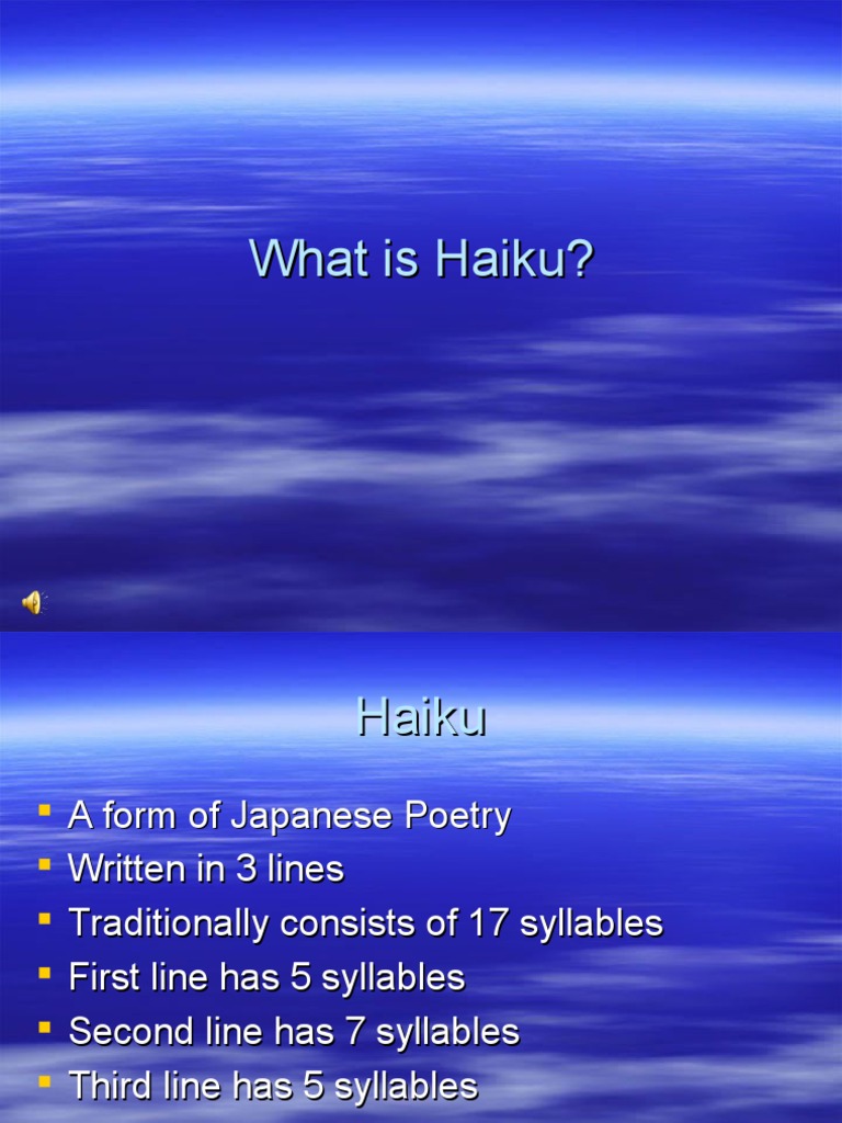 What Is Haiku | PDF | Haiku | Japanese Words And Phrases