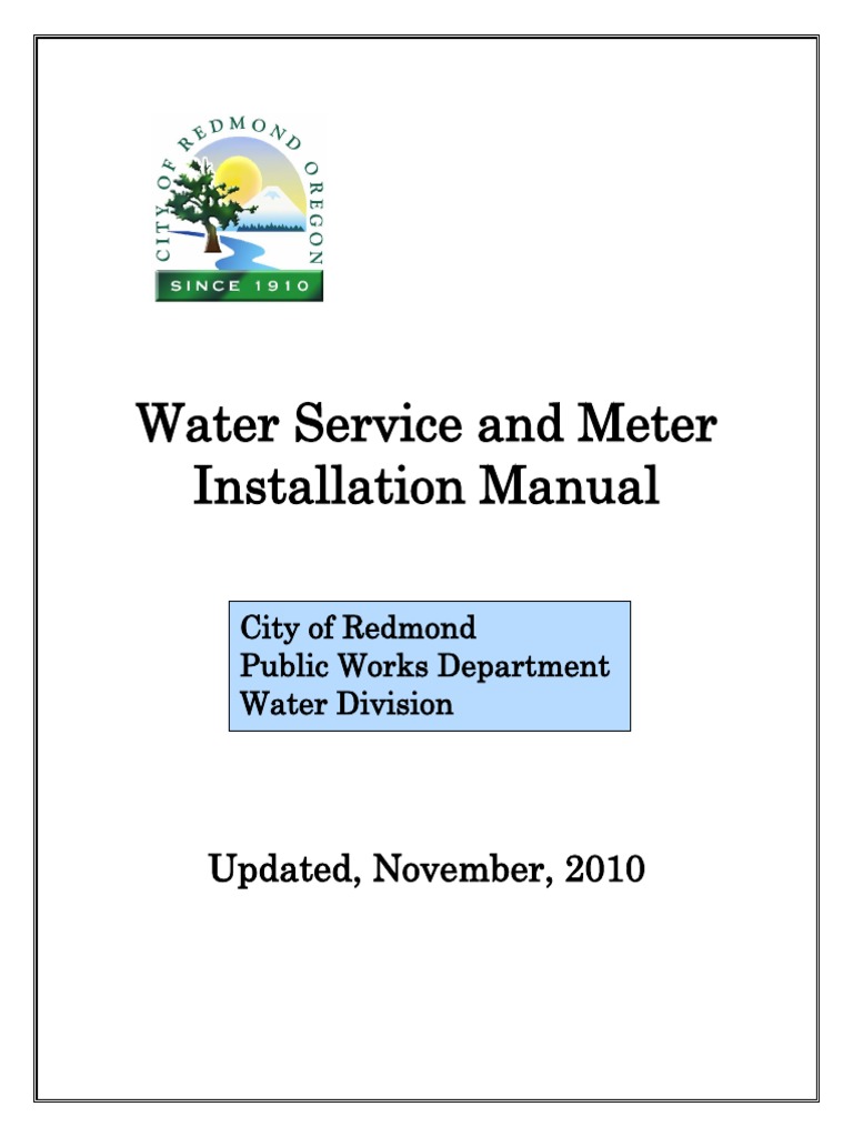 Water Service Installation Manual | PDF | Plumbing | Tap (Valve)