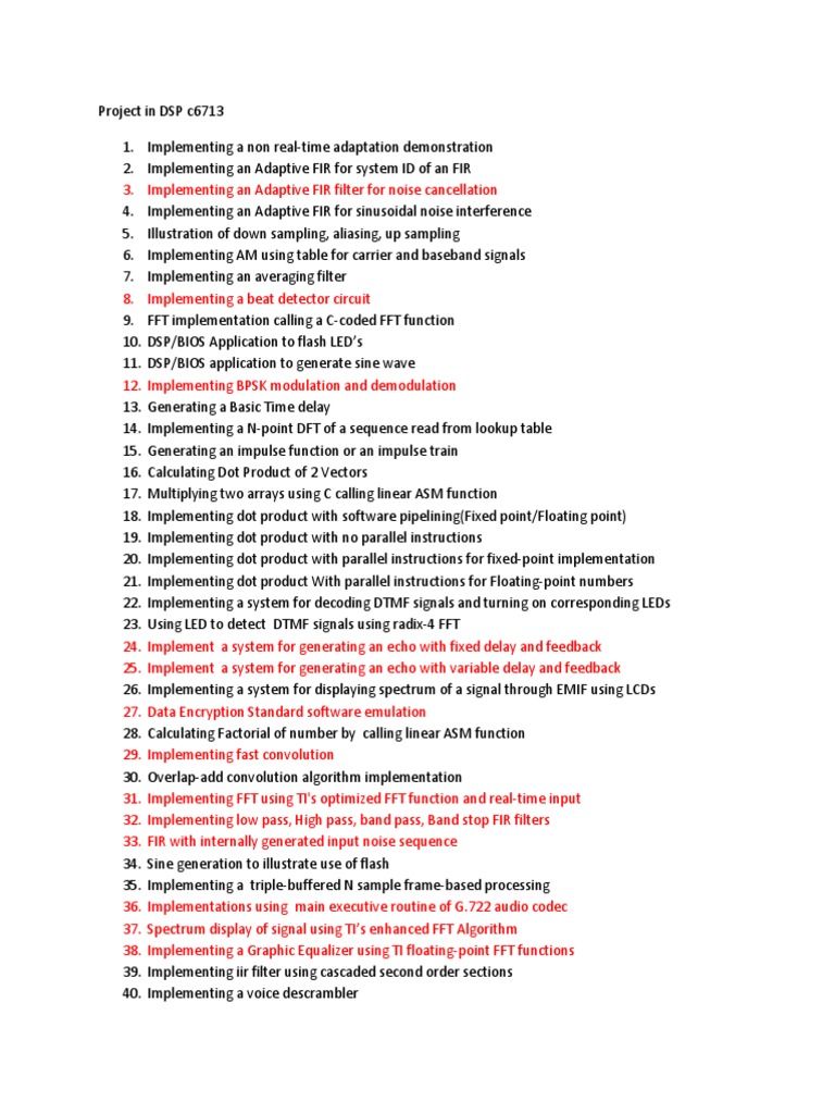 Project in DSP c6713 | PDF | Digital Signal Processing | Fast Fourier ...