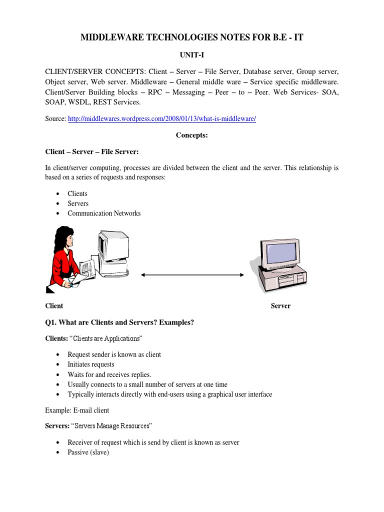 Middleware Technologies BE Notes by Sangu | PDF | Service Oriented ...