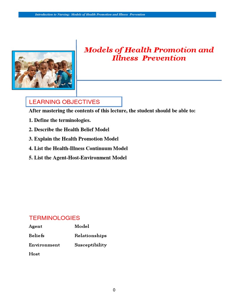 Models of Health Promotion and Illness Prevention 1 | PDF | Preventive ...
