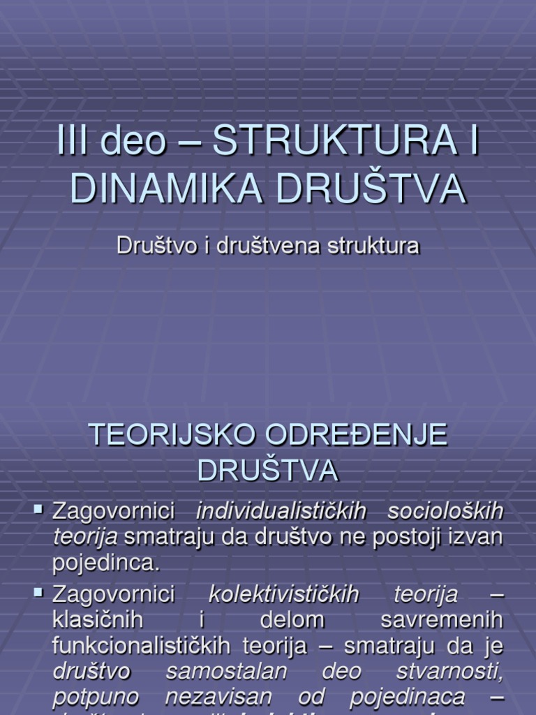 Drustvo I Drustvena Struktura | PDF