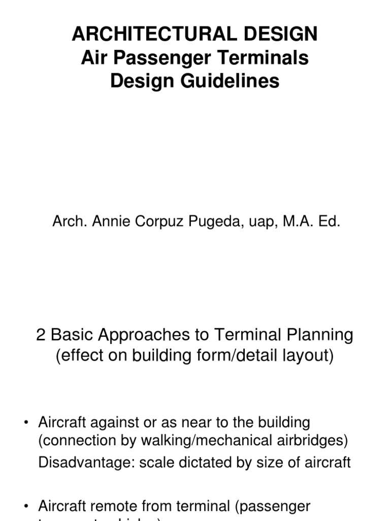 Air Passenger Terminal Design Guidelines | PDF | Airport | Industries