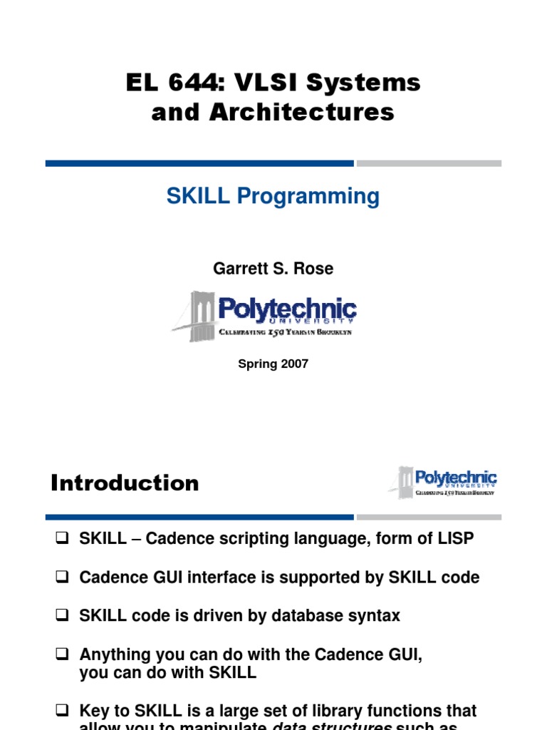Cadence Skill | PDF | Graphical User Interfaces | Scripting Language