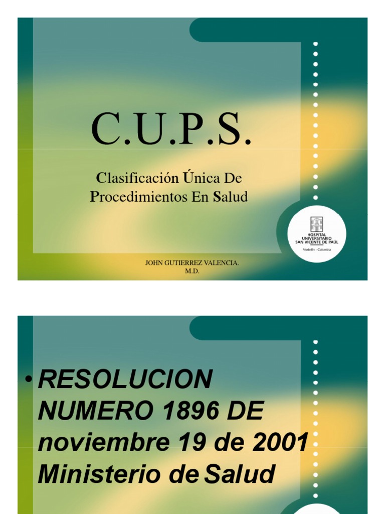 ANEXO Presentacion CUPS Cómo Se Codifican Los Servicios de Salud | PDF