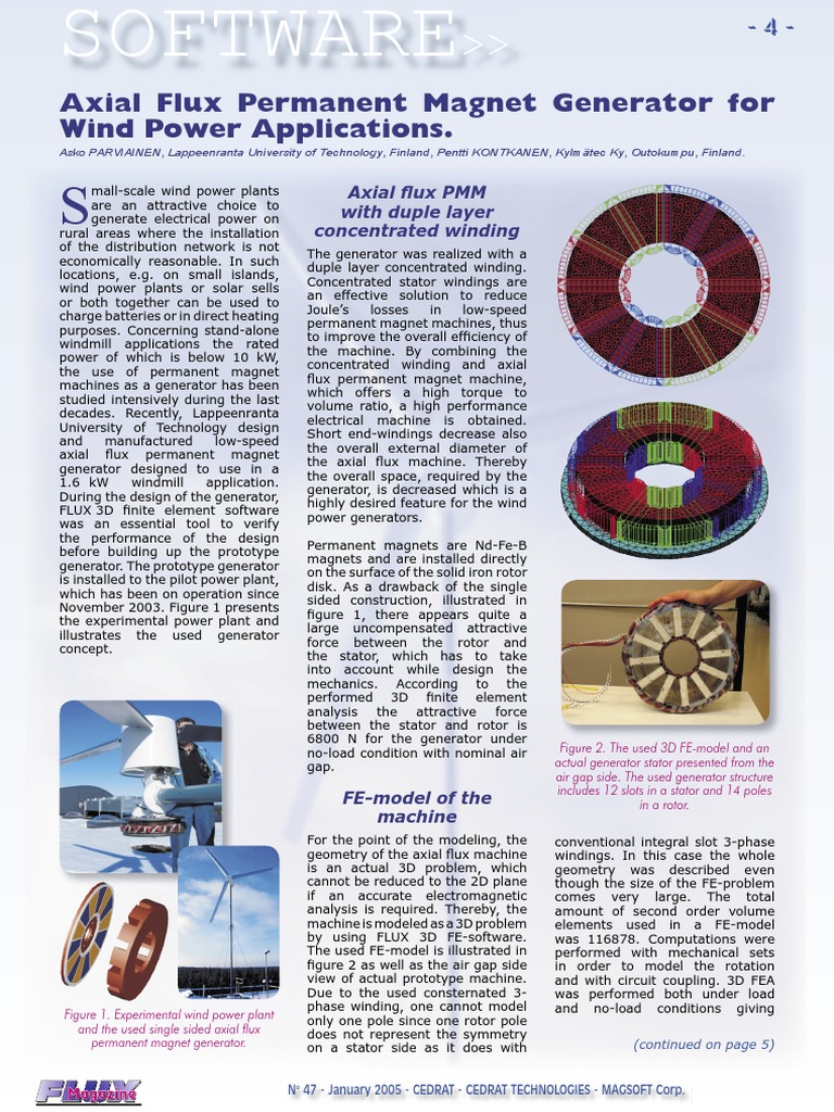 Axial Flux PM Generator | PDF | Electric Generator | Wind Power