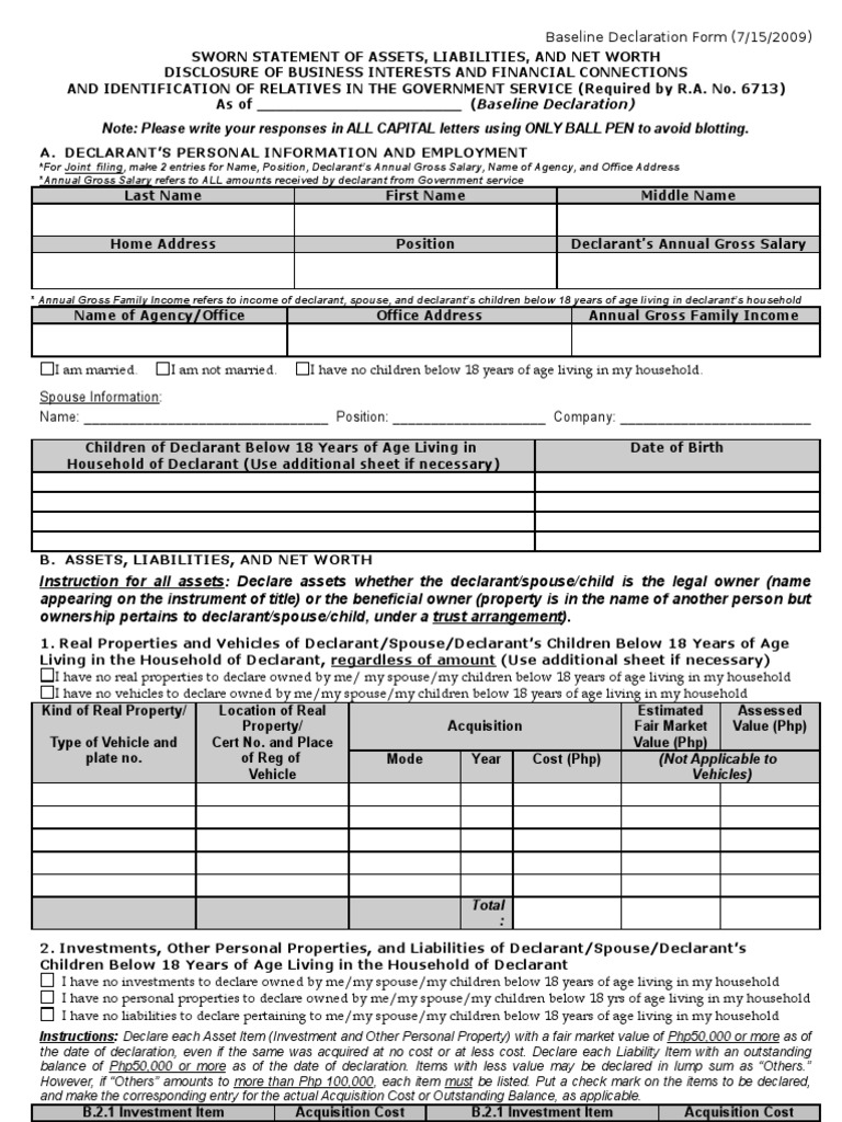 Statement of Assets & Liabilities | PDF | Equity (Finance) | Loans