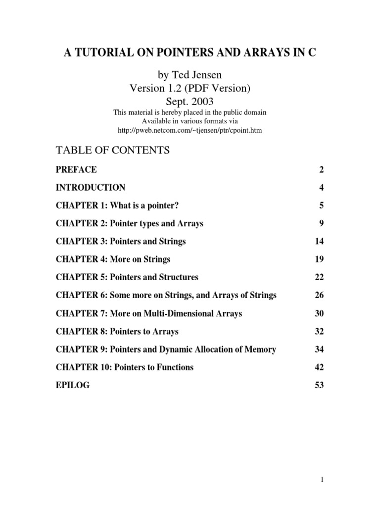 Pointers in C | PDF | Pointer (Computer Programming) | Data Type