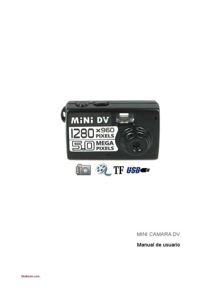 Manual Mini Cámara HD 1080p | PDF | USB | Batería (electricidad)