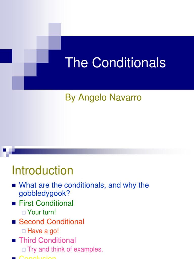The Conditionals: by Angelo Navarro | PDF | Grammatical Tense ...