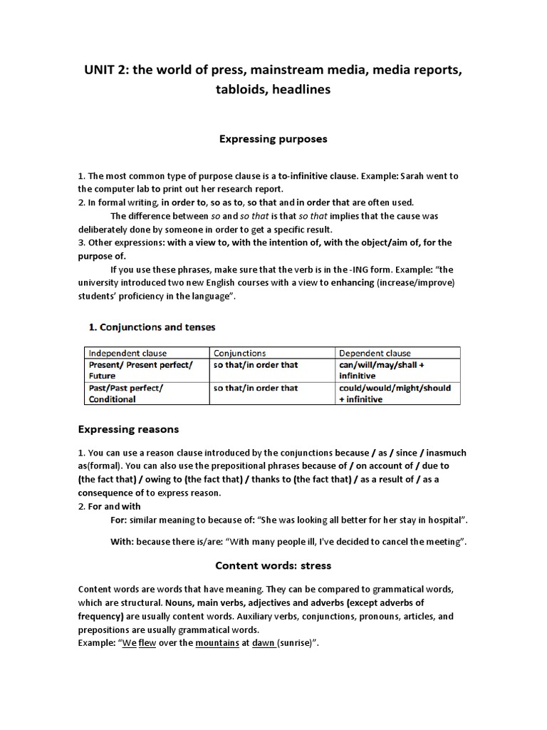 MYP 3 - Unit 2 | PDF | Verb | Adverb