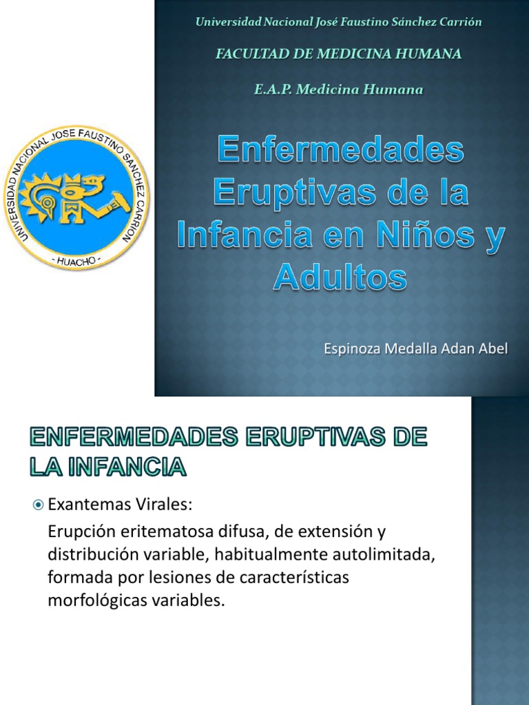 Enfermedades Eruptivas en Niños y Adultos | PDF | Sarampión | Virus