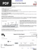 Canada Direct Deposit Enrollment Form | PDF | Taxes | Government Finances