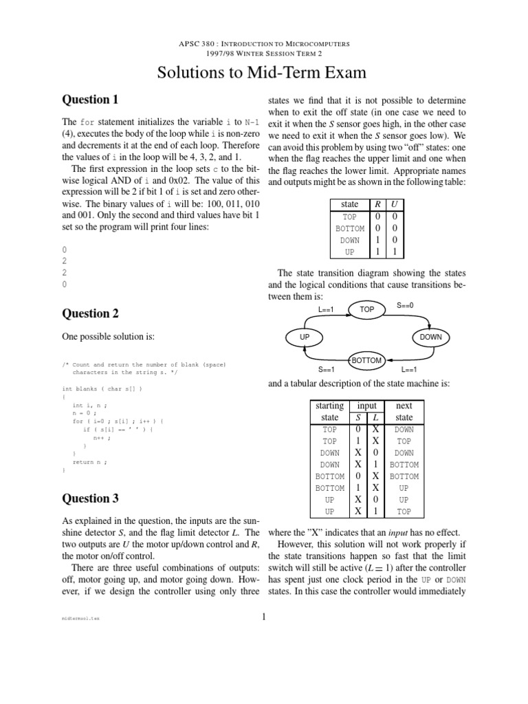 Midterm Sol | PDF | Computer Engineering | Applied Mathematics