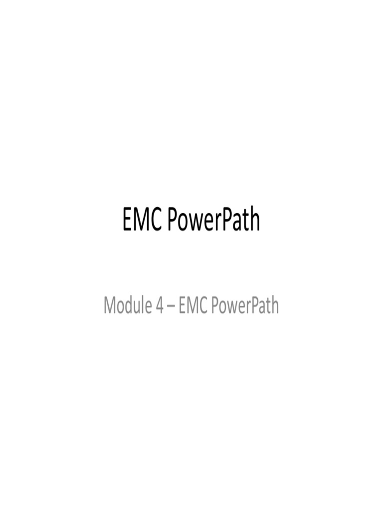 Module 4 - Emc Powerpath | PDF | Load Balancing (Computing) | Command ...
