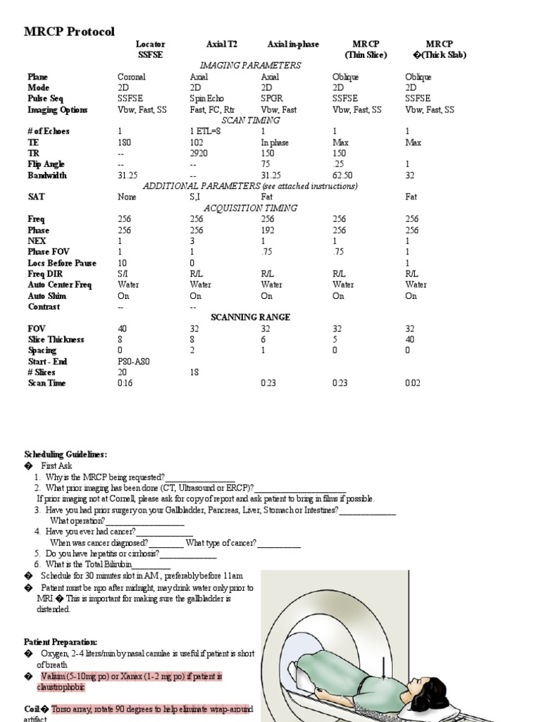MRCP Protocol | Download Free PDF | Gallbladder | Pancreas