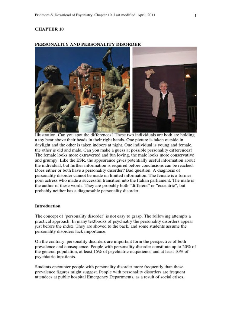 Personality Disorders Overview | PDF | Personality Disorder ...