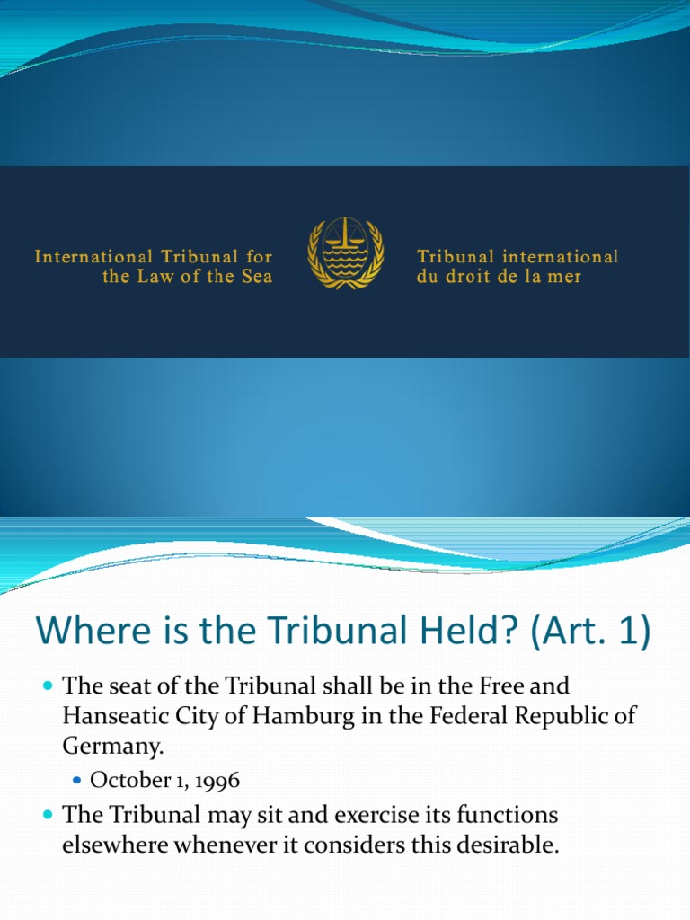 The ITLOS | PDF | United Nations Convention On The Law Of The Sea ...