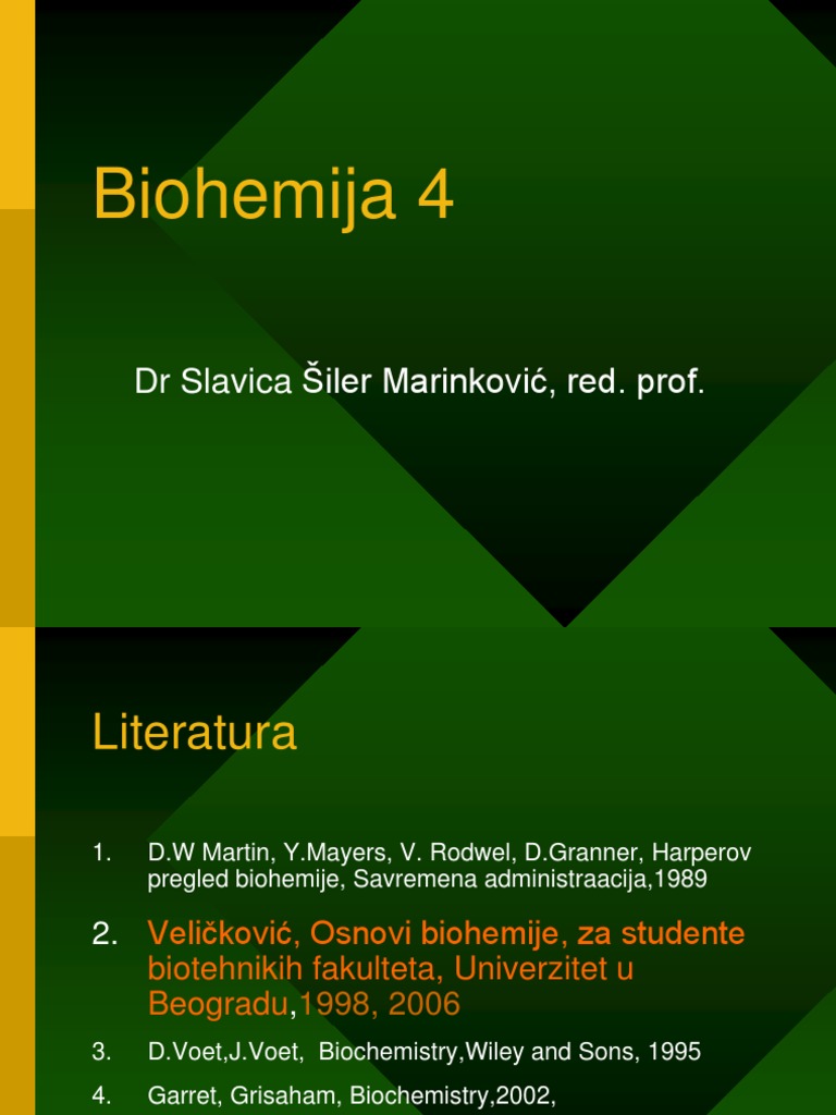 Biohemija 1 | PDF