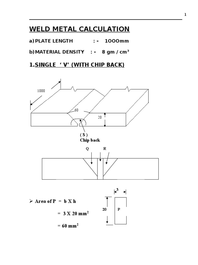 Weld Metal Calculation | PDF