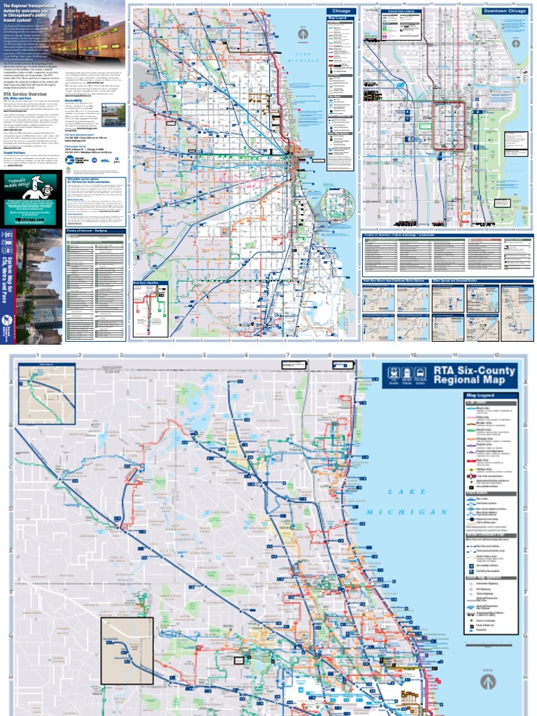 Rta System map Chicago | Chicago | Rapid Transit