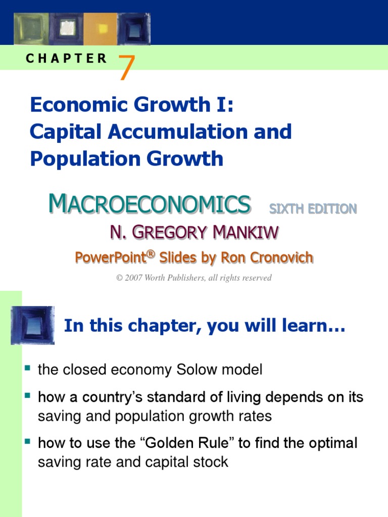 Macroeconomics - Mankew - Chapter 7 - Economic Growth | PDF ...