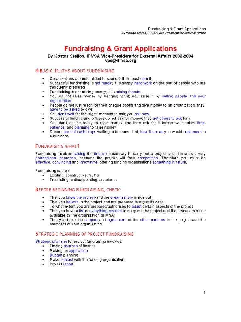 Fundraising & Grant Strategies Guide | PDF | Fundraising | Goal