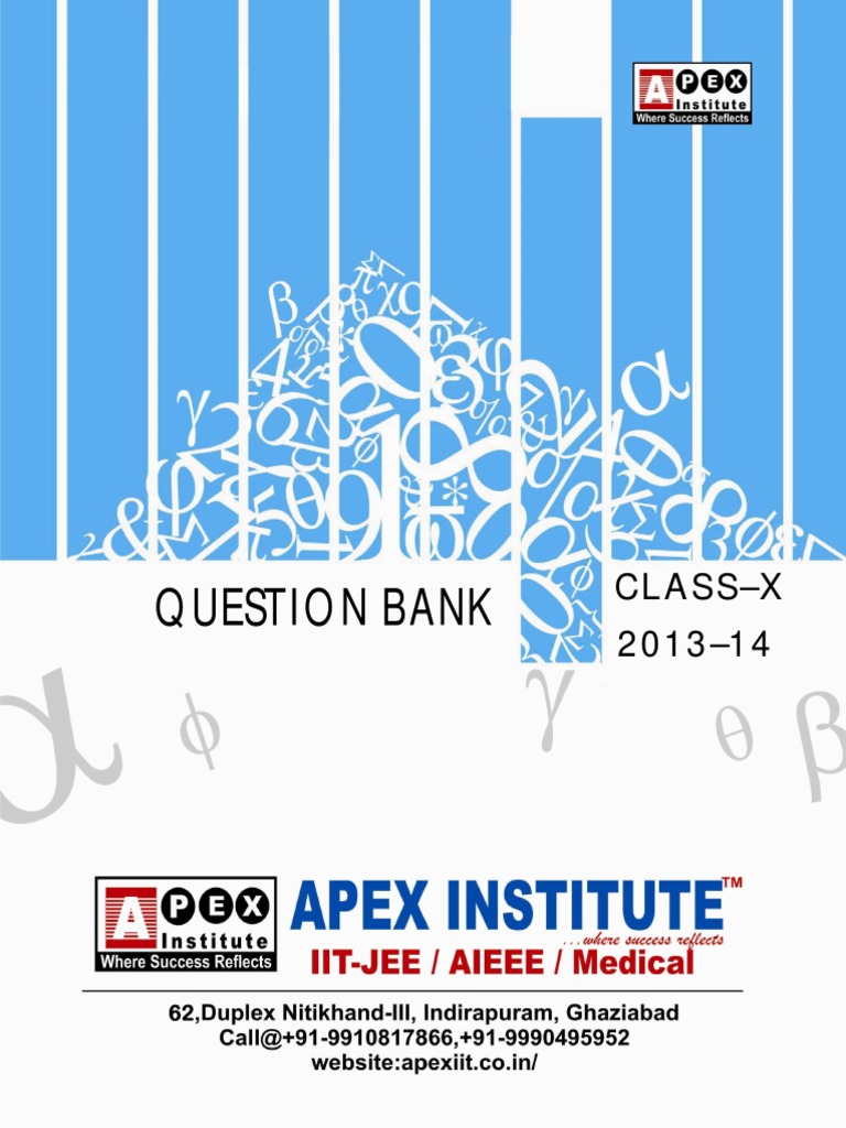 Mathematics Question Bank Class X For Summative Assessment-II 2014 ...