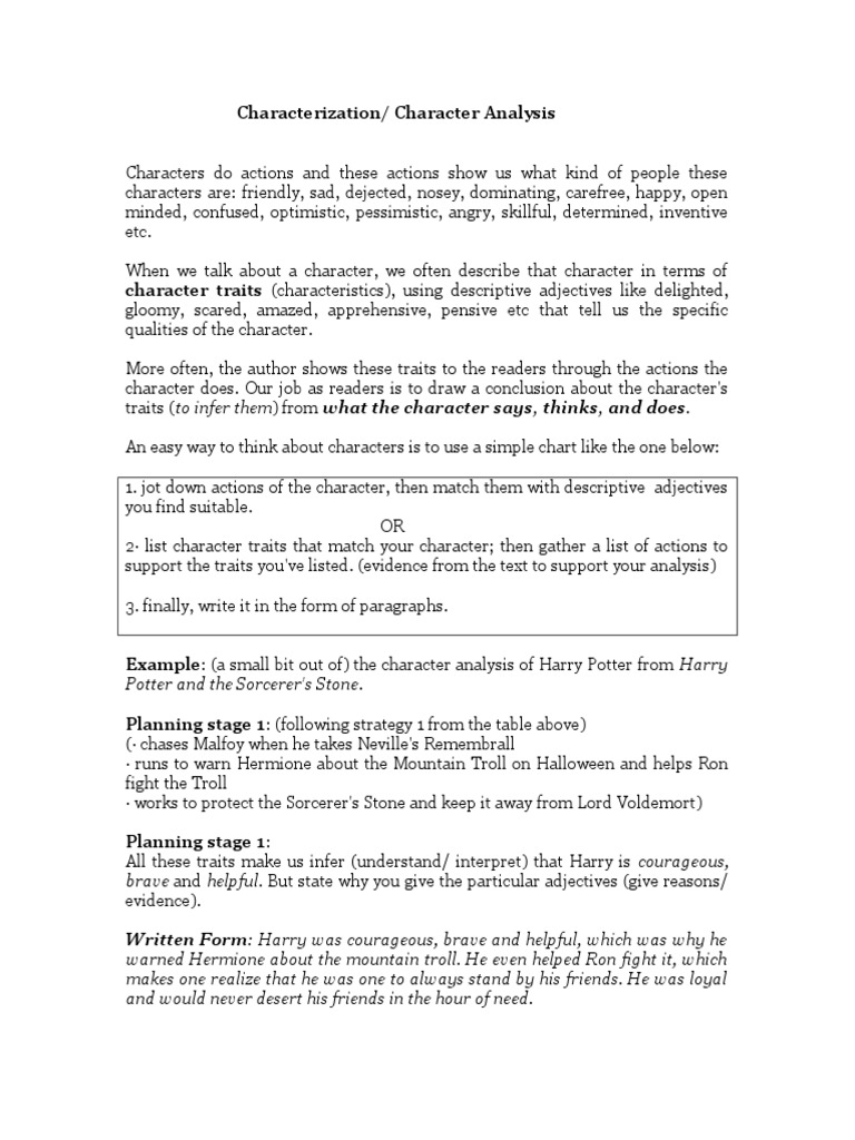 Character Analysis | PDF | Harry Potter