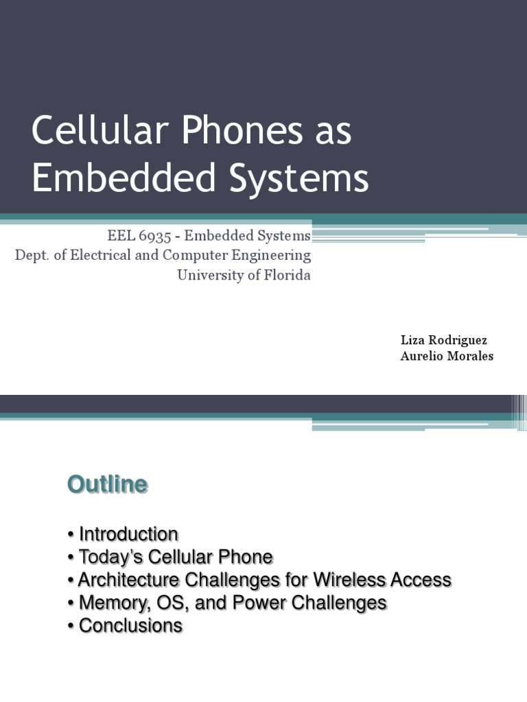 Cellular Phones as Embedded Systems | PDF | Embedded System | Mobile Phones