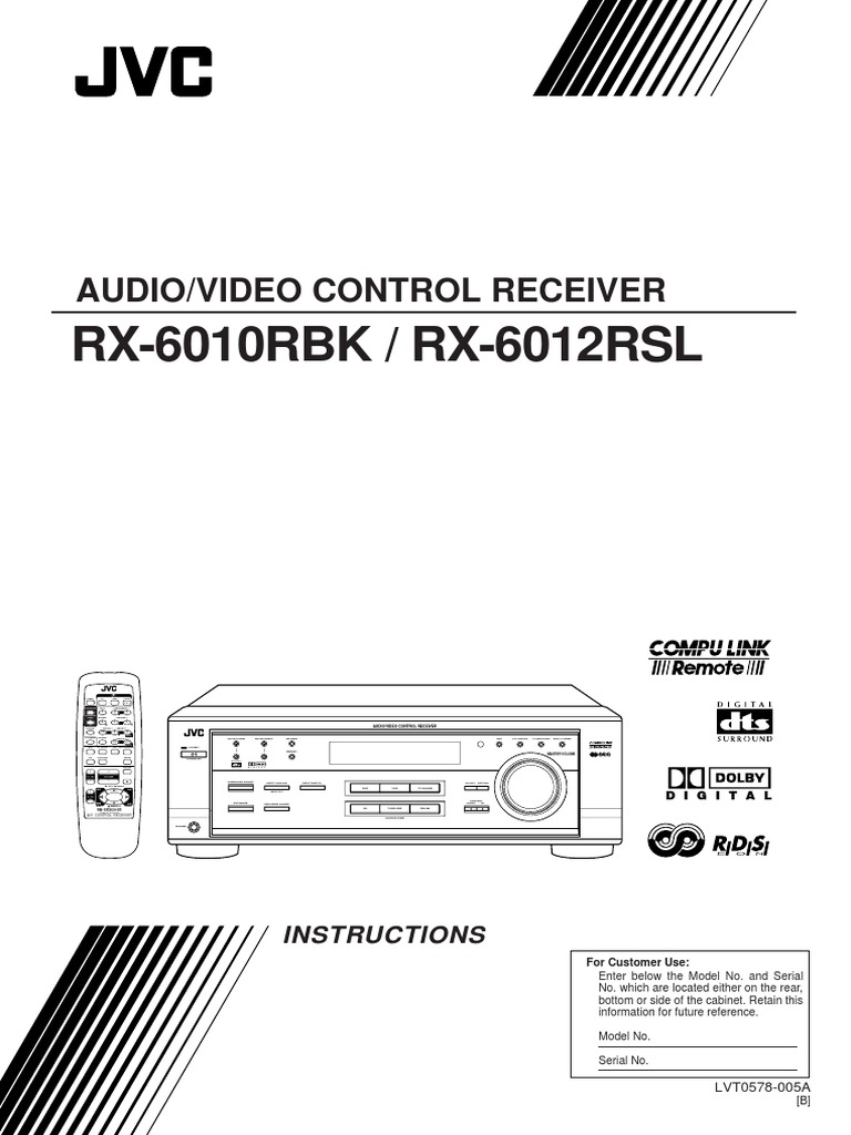 JVC RX-6010R & 6012R | PDF | Loudspeaker | Videocassette Recorder