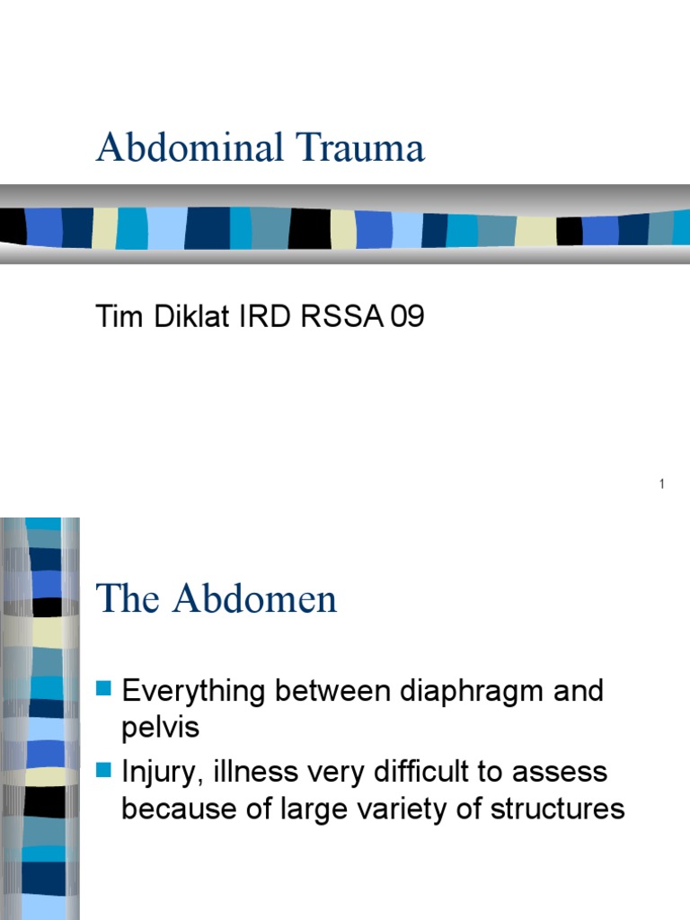 Abdominal Trauma: Tim Diklat IRD RSSA 09 | PDF | Abdomen | Animal ...