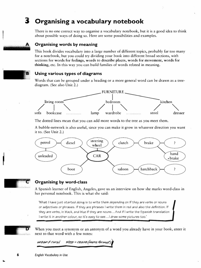 Organizing Your Vocabulary Notebook | PDF | Foreign Language Studies ...