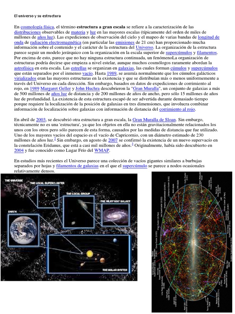 El Universo y Su Estructura | PDF | Galaxia | Universo