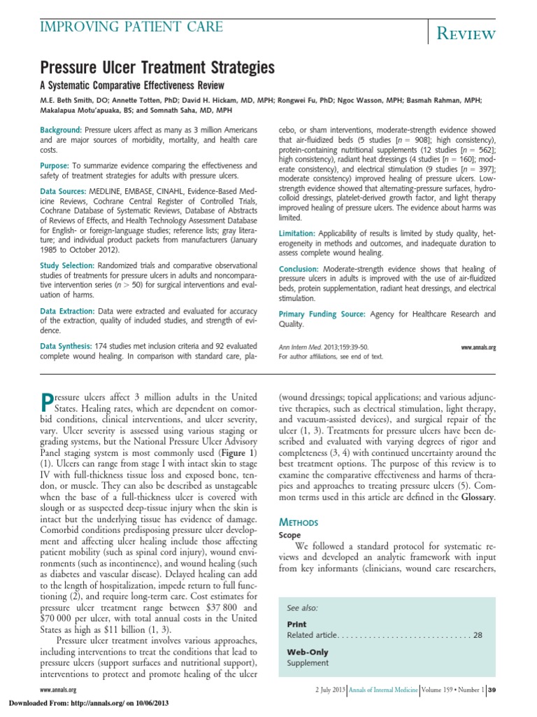 Pressure Ulcer Managment | PDF | Evidence Based Medicine | Wound