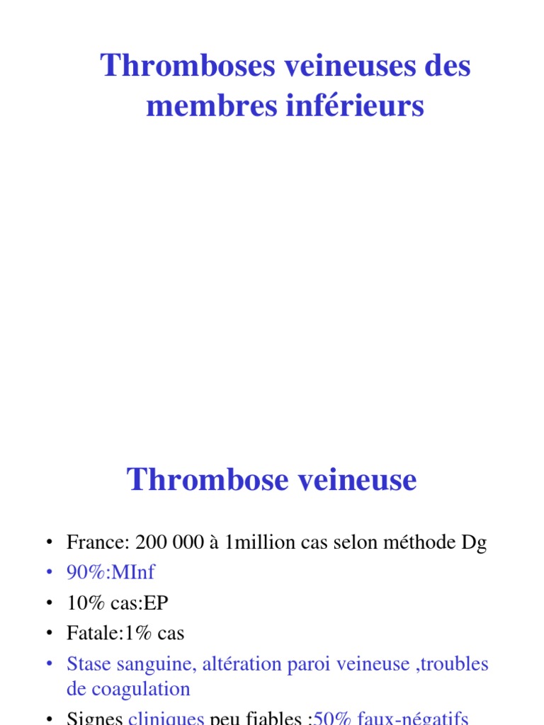Thromboses Veineuses | PDF | Échographie | Maladies et troubles