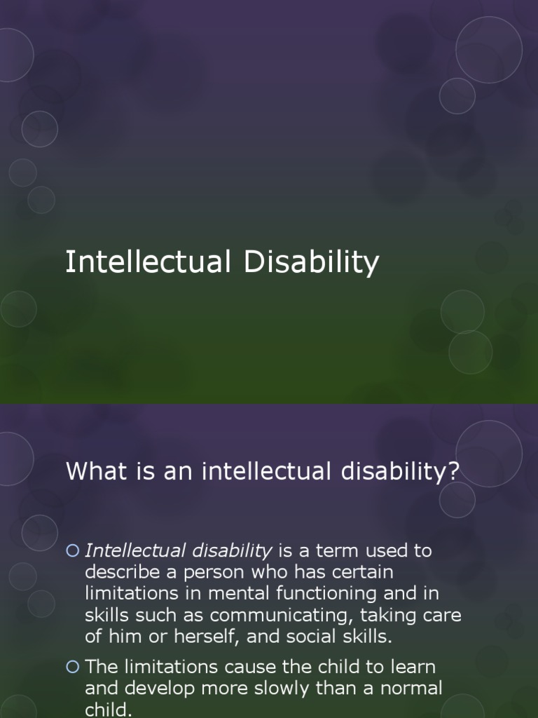 Intellectual Disability | PDF | Intellectual Disability | Disability