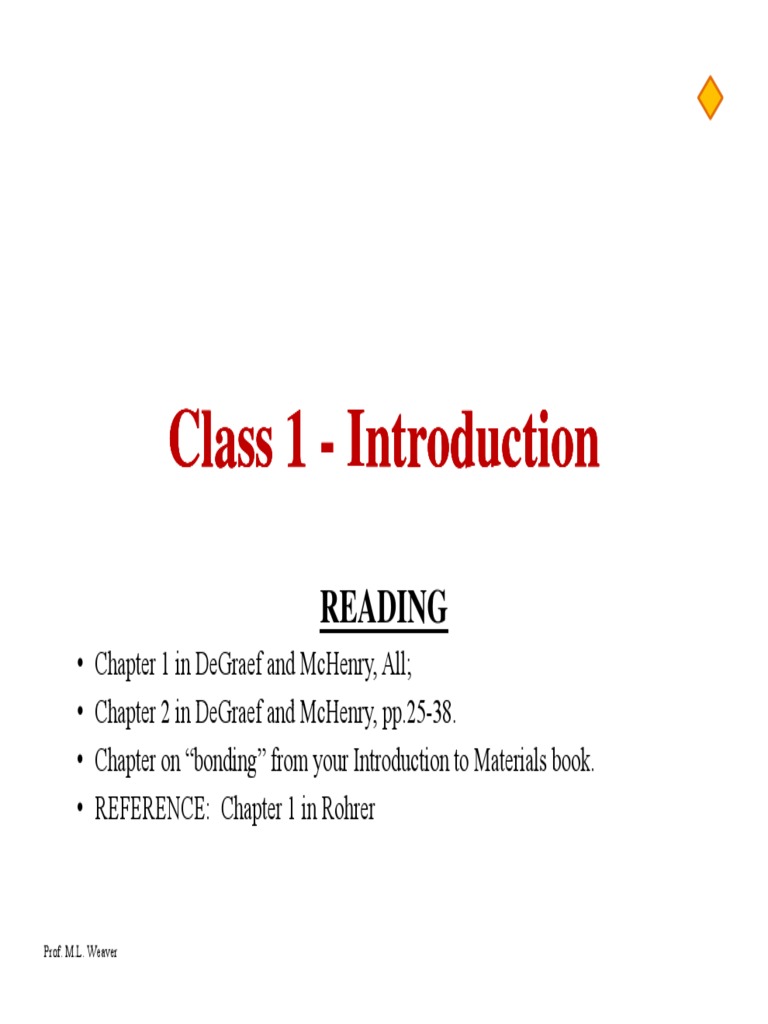 MTE 583 - Class - 1 | PDF | Crystal | Chemical Bond