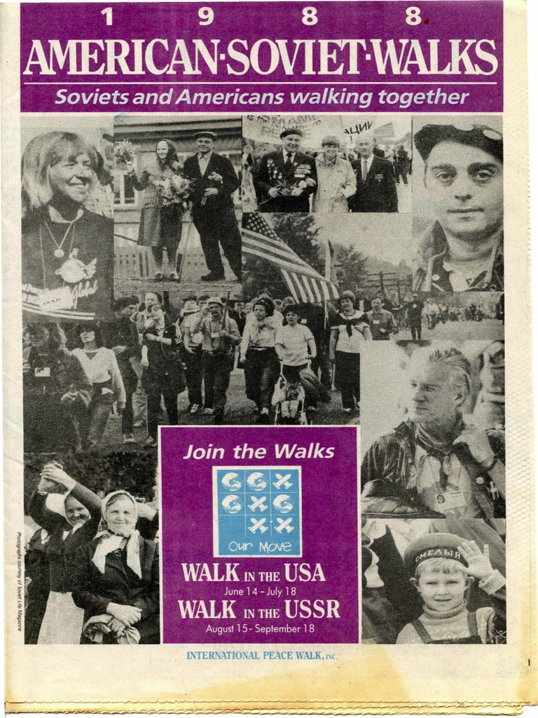 1988 American-Soviet Walks: Soviets and Americans Walking Together ...