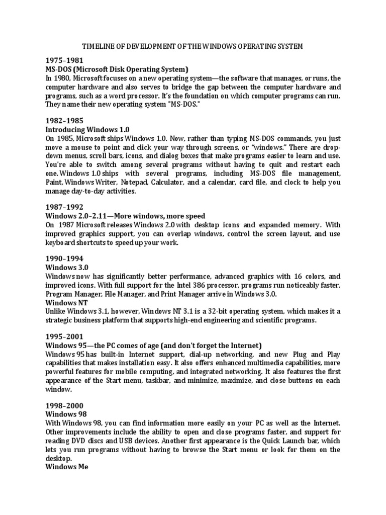 Windows OS Development | PDF | Microsoft Windows | Operating System