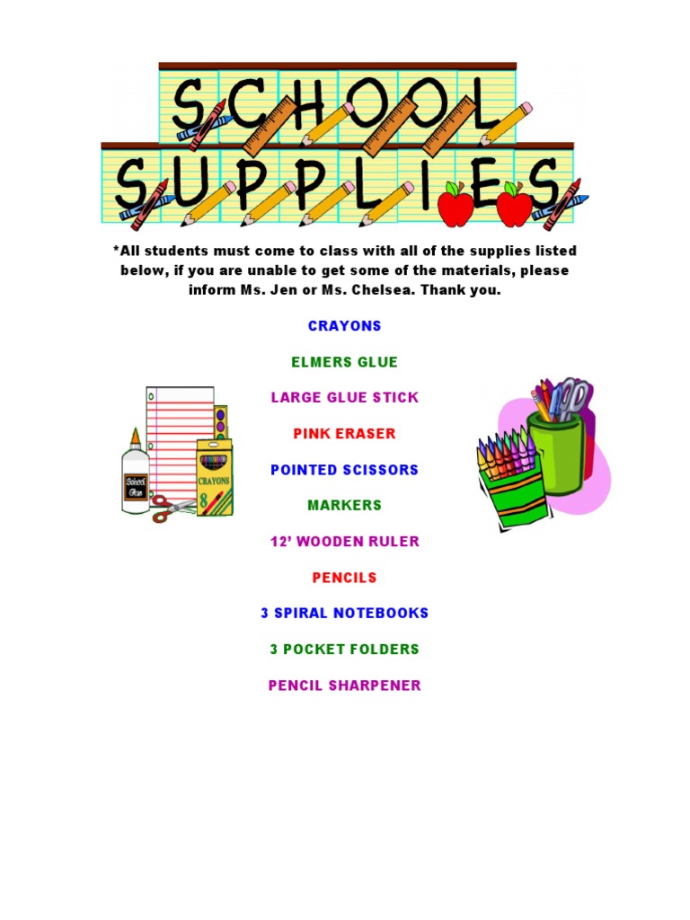 School Supplies | PDF