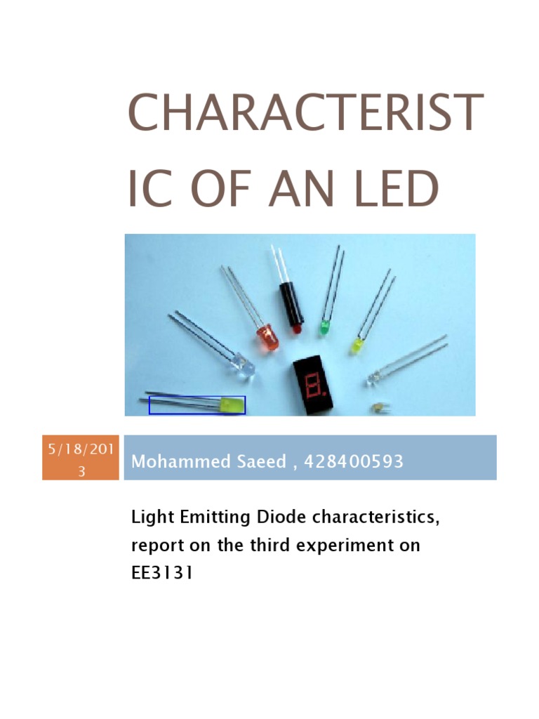 Characteristic of an LED | Light Emitting Diode | Diode
