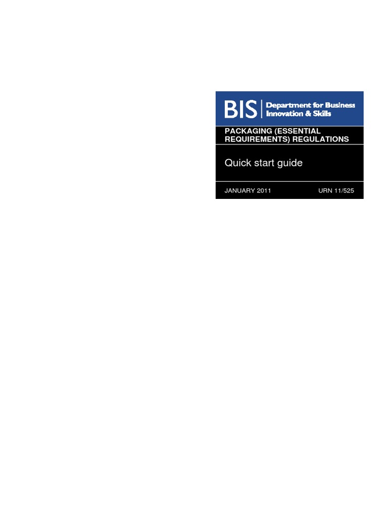 Bis 11 525 Packaging Regulations Quick Start | Download Free PDF ...
